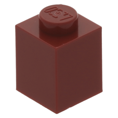 LEGO kocka 1x1, sötétpiros (3005) - Bütyökbazár
